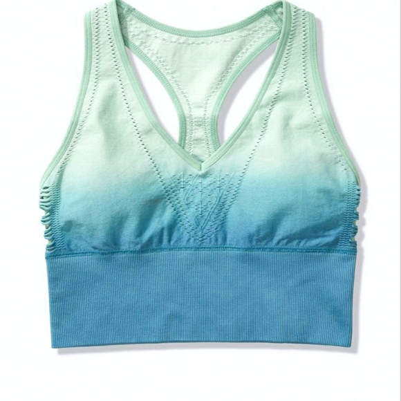 Victoria's Secret | Tops | Vs Pink Blue Ombre Tiedye Wireless Sports ...